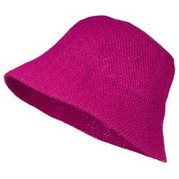 Fischerhut styleBREAKER "Fischerhut aus Papierstroh - Knautschhut", Damen, pink (magenta), Obermaterial: 100% Papierstroh PAS., Modisch, H&uuml;te