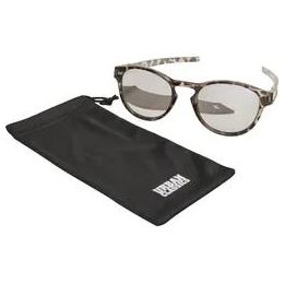 Sonnenbrille Urban Classics "Urban Classics Unisex 106 Sunglasses UC", Damen, grau leo, silber, Sonnenbrillen Sonnenbrille