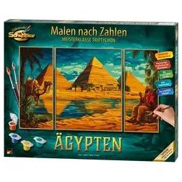 Malen nach Zahlen Schipper "Meisterklasse Triptychon - &Auml;gypten", bunt, Malvorlagen, KinderB:40cm H:50cm, Made in Germany, B:40cm H:50cm