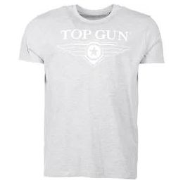 T-Shirt Top Gun "TG20201045", Herren, Gr. 50M, grau (grau melange), Obermaterial: 100% Baumwolle, Shirts T-Shirt