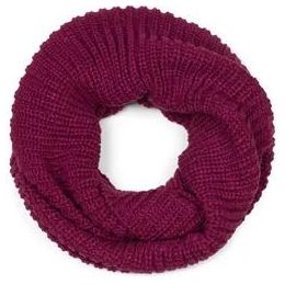 Strickschal styleBREAKER "Unifarbener Feinstrick Loop", Damen, rot (bordeaux, violett), Obermaterial: 100% Polyacryl PAN., Modisch, Modet&uuml;cher