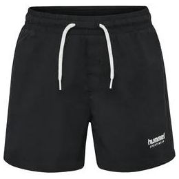 Badeshorts Hummel "HMLJR REG BOARD SHORTS", Jungen, Gr. 128, N-Gr, schwarz, Obermaterial: 100% Polyester, Badehosen Badeshorts, mit String zur Regulierung, aus Polyester, sportlicher Stil