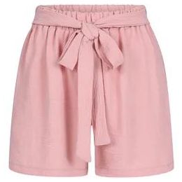 Shorts CLOUD 5IVE "CLOUD 5IVE Musselin Shorts with tie belt", Damen, Gr. XS, US-Gr&ouml;&szlig;en, rose, 95% Polyester, 5% Elasthan, unifarben, normal, Hosen Shorts