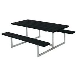 Garten-Essgruppe Plus "&raquo;Basic&laquo; Kombim&ouml;bel", schwarz (schwarz ral 9005), B:160cm H:73cm T:177cm, FSC-zertifizierter Holzwerkstoff, Stahl, Sitzm&ouml;bel-Sets, 177x160x73/45 cm