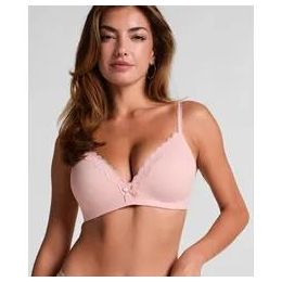 Hunkem&ouml;ller B&uuml;gelloser BH HUNKEM&Ouml;LLER "Vorgeformter BH ohne B&uuml;gel Lola", Damen, Gr. 75E, Cup E, rosa, 58% Polyamid, 25% Polyester, 17% Elasthan, BHs