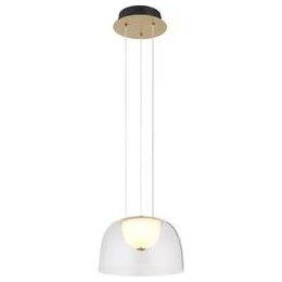 Globo LIGHTING H&auml;ngeleuchte "JOCKY", messingfarben, 1, &Oslash; 23cm H: 120cm, 1 Stk., Leuchten, H&auml;ngeleuchte messingfarben mit klarem satiniertem Glas, LED, H&auml;ngeleuchte