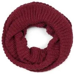 Strickschal styleBREAKER "Unifarbener Feinstrick Loop", Damen, rot (bordeaux, rot), Obermaterial: 100% Polyacryl PAN., Modisch, Modet&uuml;cher