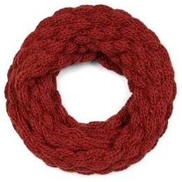 Strickschal styleBREAKER "Strick Loop mit Bubblemuster", Damen, braun (cognac), Modisch, Modet&uuml;cher