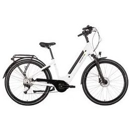 E-Bike SAXONETTE "Deluxe Sport (Wave)" Gr. 45, wei&szlig;, schwarz, Elektrofahrr&auml;der, 45cm, 28 Zoll (71,12cm), (mit integr. Akku), Elektrofahrrad f&uuml;r Alltag und Einkauf