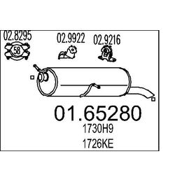 MTS MARKENTECHNIKSERVICEGMBH & CO. KG MTS Endschalld&auml;mpfer 0165280 f&uuml;r Citro&euml;n Peugeot