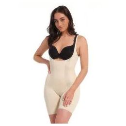 Shaping-Body MAGIC BODYFASHION, Damen, Gr. S, N-Gr, latte, Mikrofaser, Obermaterial: 75% Polyamid, 25% Elasthan, Bodys, feste Formung von Bauch, Taille, R&uuml;cken und Oberschenkeln