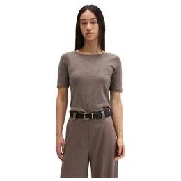 Marc O'Polo T-Shirt MARC O'POLO "aus softem Slub-Jersey", Damen, Gr. XXS, chalky braun, Obermaterial: 100% Baumwolle, unifarben, Basic, regular fit, U-Boot-Ausschnitt, normaler Saum, Shirts T-Shirt