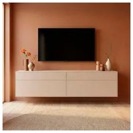 Lowboard "Essentials, TV-Board, TV-Kommode, TV-Schrank, TV-M&ouml;bel", kaschmir, B:222cm H:55cm T:42cm, Holzwerkstoff, MDF, LeGer Home by Lena Gercke, Sideboards, Lowboard, Breite: 222 cm, UV lackiert, Push-to-open-Funktion