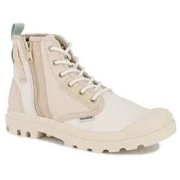 Schn&uuml;rboots Palladium "PAMPA DETROIT ZIP SU", Damen, Gr. 37, tropisand, cream, Textil, Schuhe Schn&uuml;rboots, Schn&uuml;rstiefel, Schn&uuml;rstiefelette aus Canvas mit Rei&szlig;verschluss