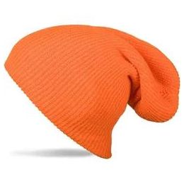 Strickm&uuml;tze styleBREAKER "Feinstrick Beanie doppelt gestrickt", Damen, orange, Obermaterial: 100% Polyacryl PAN., Modisch, M&uuml;tzen Strickm&uuml;tze