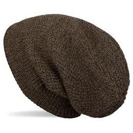 Strickm&uuml;tze styleBREAKER "Melierte Feinstrick Beanie M&uuml;tze mit Fleece", Damen, braun (braun, beige), 100% Viskose CV., Modisch, M&uuml;tzen Strickm&uuml;tze