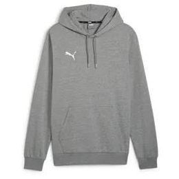 Kapuzensweatshirt Puma "TEAMGOAL CASUALS HOODY", Herren, Gr. M, medium gray heather, Puma wei&szlig;, Sweatware, Obermaterial: 60% Baumwolle, 40% Polyester, unifarben, regular fit normal, Rundhals, angesetztes B&uuml;ndchen, Sweatshirts, Regular Fit, f&uuml;r Fu&szlig;ball und sportliche Aktivit&auml;ten, mit Kapuze