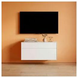 Lowboard "Essentials, TV-Board, TV-Kommode, TV-Schrank, TV-M&ouml;bel", wei&szlig;, B:111cm H:55cm T:42cm, Holzwerkstoff, MDF, LeGer Home by Lena Gercke, Sideboards, Lowboard, Breite: 111 cm, UV lackiert, Push-to-open-Funktion