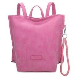 Cityrucksack Fritzi aus Preussen "Fritzi33N", Damen, Gr. B/H/T: 10cm, pink, Polyurethane, Rucks&auml;cke Cityrucksack, mit abnehmbarer Schl&uuml;sselschlange
