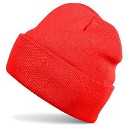 Strickm&uuml;tze styleBREAKER "Kinder Strickm&uuml;tze mit Krempe", Jungen, rot, Obermaterial: 100% Polyacryl PAN., Modisch, M&uuml;tzen Strickm&uuml;tze
