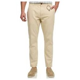Chinos INDICODE "INMethio Chino", Herren, Gr. 36, L&auml;nge 34, fog, Web, Obermaterial: 86% Baumwolle, 14% Leinen, unifarben, regular fit kn&ouml;chellang, Hosen