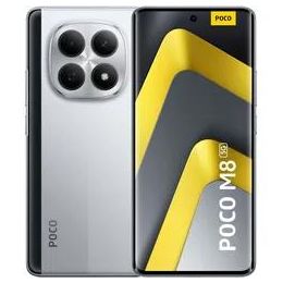 Xiaomi Smartphone "POCO M8 5G", Energieeffizienz: B (A-G), silber, 256 GB, Mobiltelefone