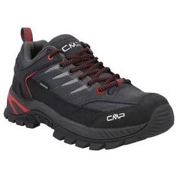 Wanderschuh CMP "RIGEL 2.0 LOW TREKKING SHOES WP", Damen, Gr. 44, titanio, ferrari, Leder, Synthetik, Schuhe Wanderschuh