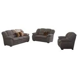 Polstergarnitur COTTA "Casino, Sofa Set, 3-2-1 Sitzer, Wohnzimmer Garnitur", dunkelgrau, H:88cm T:92cm, FSC-zertifizierter Holzwerkstoff, Sitzm&ouml;bel-Sets, Sessel, 2-Sitzer, 2,5-Sitzer, hohe R&uuml;ckenlehne