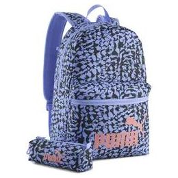 Freizeittasche Puma "Phase 20 l Rucksack-Set Jugendliche und Erwachsene", Gr. B/H/T: 30cm x 43,5cm x 14cm onesize, intense lavender animal aop lila, Taschen