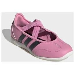 Sneaker Ballerinas Adidas SPORTSWEAR "BARREDA MARY JANE KIDS", Kinder, Gr. 35,5, bliss pink, carbon, sanftes wei&szlig;, Leder, Synthetik, Schuhe, f&uuml;r Kinder & Jugendliche