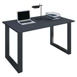 Schreibtisch Vcm "Schreibtisch B&uuml;rotisch Computertisch 140x80 Lona U", schwarz (schwarz, anthrazit), B:140cm T:80cm, Tische, Schreibtisch