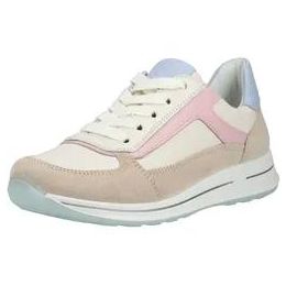 Sneaker Ara "Ara Sneaker Leder", Herren, Gr. 38,5, beige, pink, Leder, Schuhe Sneaker