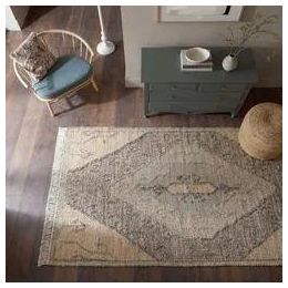 Teppich FLAIR RUGS "TIERRA VINTAGE", nat&uuml;rlich, B:140cm H:0mm L:200cm, Oberfl&auml;che: 39% Wolle, 37% Jute, 24% Synthetik. R&uuml;ckseite: 39% Wolle, 37% Jute, 24% Synthetik, Teppiche, Teppich