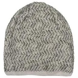 Strickm&uuml;tze styleBREAKER "Strick Beanie M&uuml;tze Dreieck Bunt mit Thermo-Fleece", Damen, grau (hellgrau, dunkelgrau), 75% Polyacryl PAN. 15% Polyamid PA. 10% Wolle WO., Modisch, M&uuml;tzen Strickm&uuml;tze