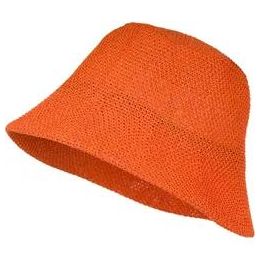 Fischerhut styleBREAKER "Fischerhut aus Papierstroh - Knautschhut", Damen, orange, Obermaterial: 100% Papierstroh PAS., Modisch, H&uuml;te