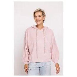 Kapuzensweatshirt Zhrill "ZHXENIA Nicki Kap-Sweat", Herren, Gr. M, pink, Nicki, Obermaterial: 100% Baumwolle, unifarben, l&auml;ssig geschnitten h&uuml;ftbedeckend, Rundhals, Flachstrickb&uuml;ndchen, Sweatshirts, in Nicki-Qualit&auml;t mit Strick-Kordeln