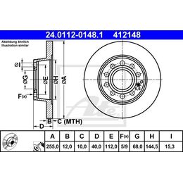 ATE Bremsensatz-Vorderachse SG00000CTN Bremsensatz, Scheibenbremse vorne hinten rechts links bel&uuml;ftet 280mm f&uuml;r SKODA SEAT VAG 8E0615601D 1J0698451C 8