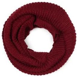 Strickschal styleBREAKER "Unifarbener Feinstrick Loop", Damen, rot (dunkelrot), Obermaterial: 100% Polyacryl PAN., Modisch, Modet&uuml;cher