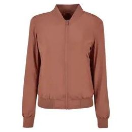 Allwetterjacke Urban Classics "Urban Classics Damen Ladies Light Bomber Jacket", Damen, Gr. 4XL, terracotta, 100% Polyester, unifarben, normal, Rundhals, Jacken