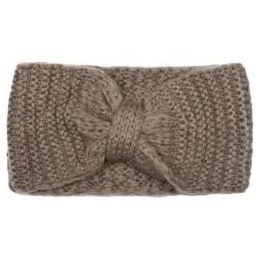 Stirnband styleBREAKER "Strick Stirnband mit Reiskorn Strickmuster", Damen, grau (taupe), Obermaterial: 100% Polyester PES., Modisch, M&uuml;tzen Stirnband