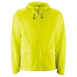 Regenjacke Gonso "Essential Rain Jacket", Herren, Gr. L, gelb, 100% Polyester, Jacken Regenjacke, Unisex wasserdichte Fahrradjacke, leichte Packaway Radjacke, Loose Fit