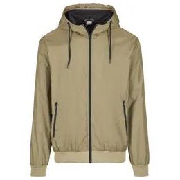 Windbreaker Urban Classics "Urban Classics Herren Contrast Windrunner", Herren, Gr. M, khaki, schwarz, 100% Polyamid, mehrfarbig, normal, ohne Ausschnitt, Jacken Windbreaker