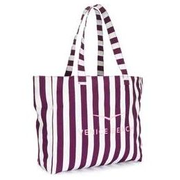 Shopper Venice Beach "Strandtasche", Damen, Gr. B/H/T: 41,5cm x 37cm x 16,5cm, bordeaux, wei&szlig;, Stoff, Textil, gestreift, Taschen Shopper, NEU Schultertasche, Sommertasche, Handtasche, Tragetasche VEGAN