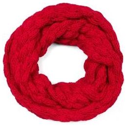 Strickschal styleBREAKER "Strick Loop mit Bubblemuster", Damen, rot, Modisch, Modet&uuml;cher