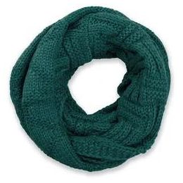 Strickschal styleBREAKER "Strick Loop mit Gitter und Rippenmuster", Damen, blau (petrol), Obermaterial: 100% Viskose CV., Modisch, Modet&uuml;cher