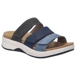 Sandale Josef Seibel "Estelle 11, slate blue-multi", Damen, Gr. 39, blau (slate blau, multi), Obermaterial: 100% Rindsleder Leather cow., Schuhe Sandale