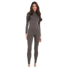 Jumpsuit MAGIC BODYFASHION, Damen, Gr. M, N-Gr, chocolate, Web, Obermaterial: 92% Polyamid, 8% Elasthan, lang, ohne Ausschnitt, Overalls Jumpsuit, nahtlose Verarbeitung f&uuml;r einen unsichtbaren Look
