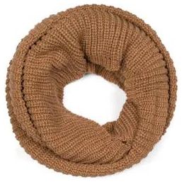 Strickschal styleBREAKER "Unifarbener Feinstrick Loop", Damen, braun (camel), Obermaterial: 100% Polyacryl PAN., Modisch, Modet&uuml;cher