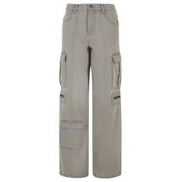 Cargohose Urban Classics "Urban Classics Ladies Loose Utility Denim Pants", Damen, Gr. 26, Normalgr&ouml;&szlig;en, lighter dirty washed, 100% Baumwolle, unifarben, loose fit, Hosen Cargohose