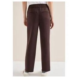 Stoffhose Cecil "Style Neele", Damen, Gr. M (40), L&auml;nge 28, macchiato braun, Web, Obermaterial: 50% Polyester, 45% Viskose, 5% Elasthan. Futter: 100% Polyester, unifarben, loose fit lang, Hosen Stoffhose, Silk Touch Hose mit Gummizug und Viskose